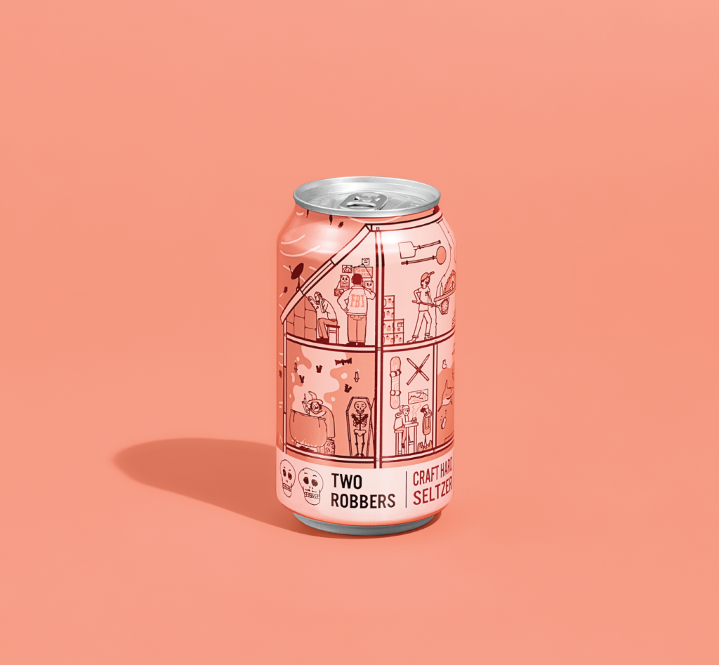 Two Robbers Grapefruit Kiwi Hard Seltzer 12 pack/12 oz cans - Beverages2u