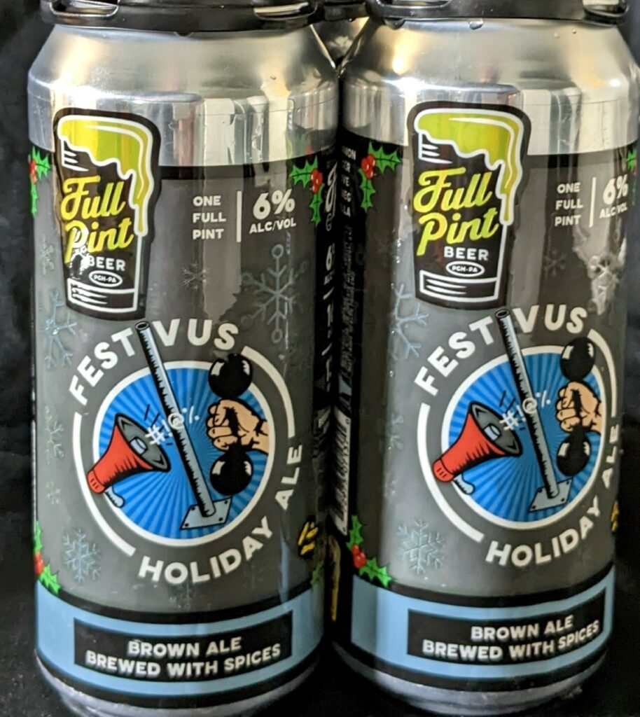 Full Pint Festivus Spiced Brown Ale 4 pack/16oz cans - Beverages2u