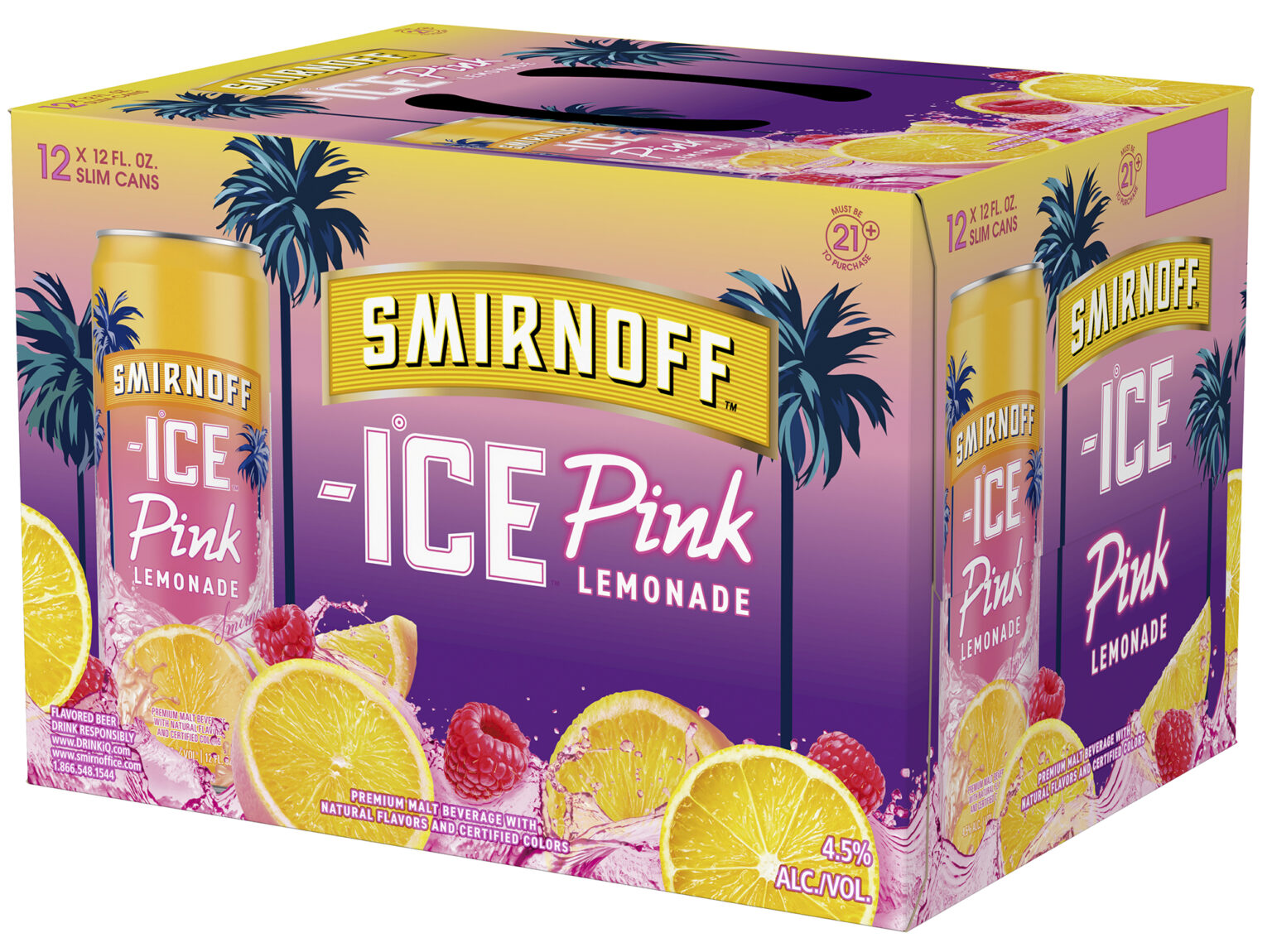 Smirnoff Ice Pink Lemonade 24/12 oz cans - Beverages2u