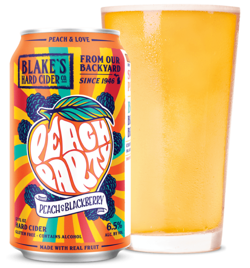 Blake's Peach Party Hard Cider 6 pack/12 oz cans - Beverages2u