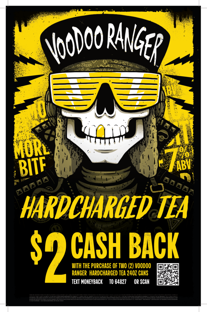 New Belgium Voodoo Ranger Supercharged Hard Peach Tea 6 pack/24 oz cans ...